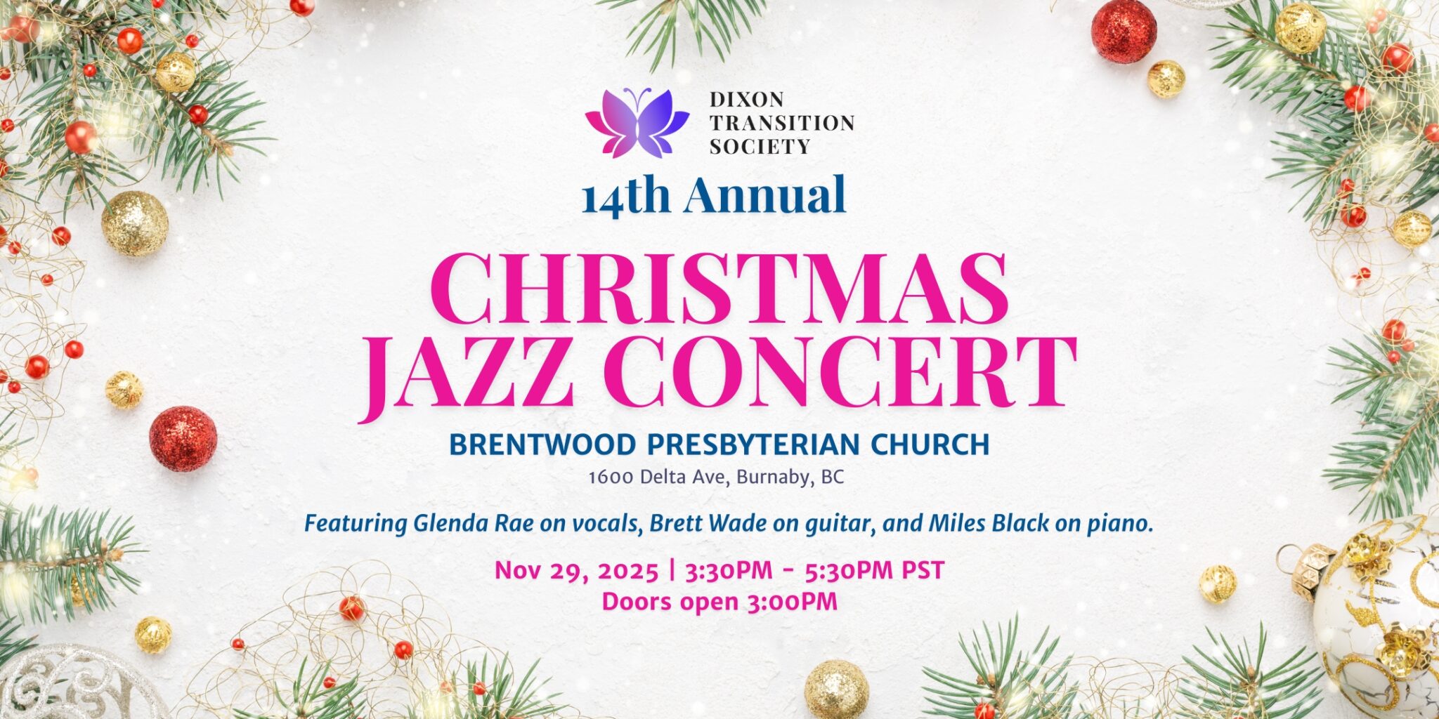 Dixon Transition Society's Christmas Jazz Concert 2025 Eventbrite ...